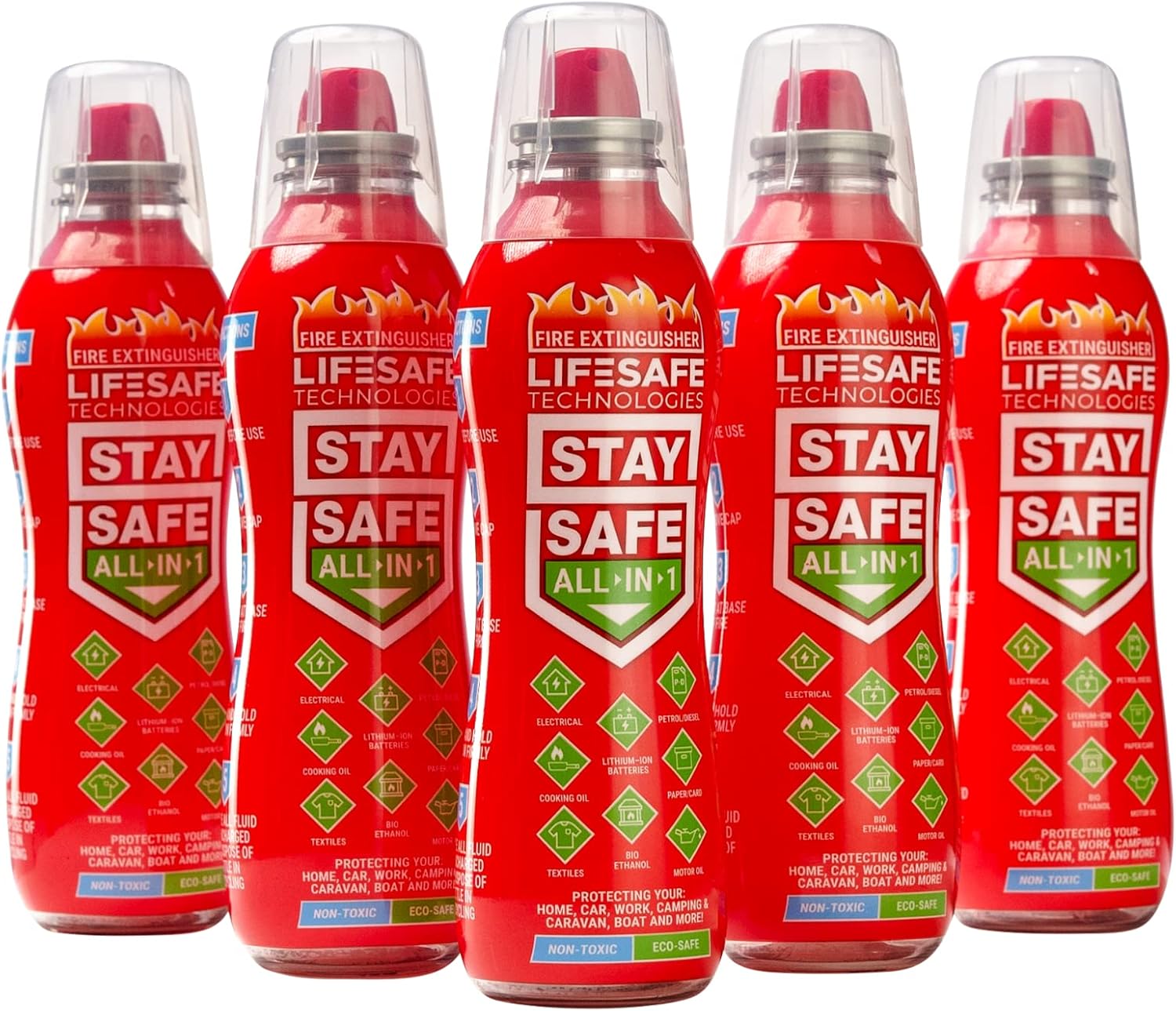 Small Fire Extinguisher for Home, Compact All-in-1 Fire Extinguisher ...