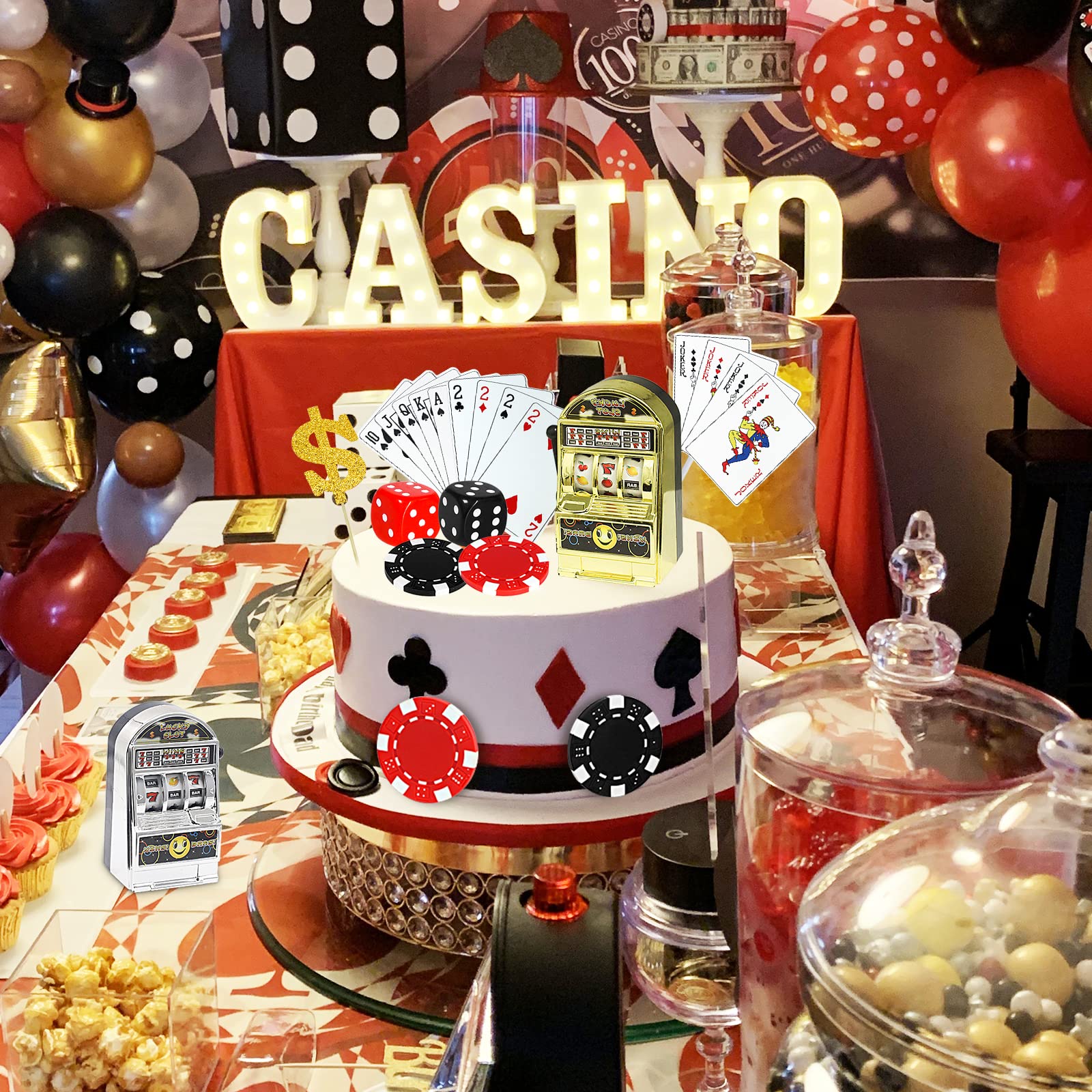 Snapklik.com : 21 PCS Co Cake Decorations Slot Machine Toy Cake Toppers ...