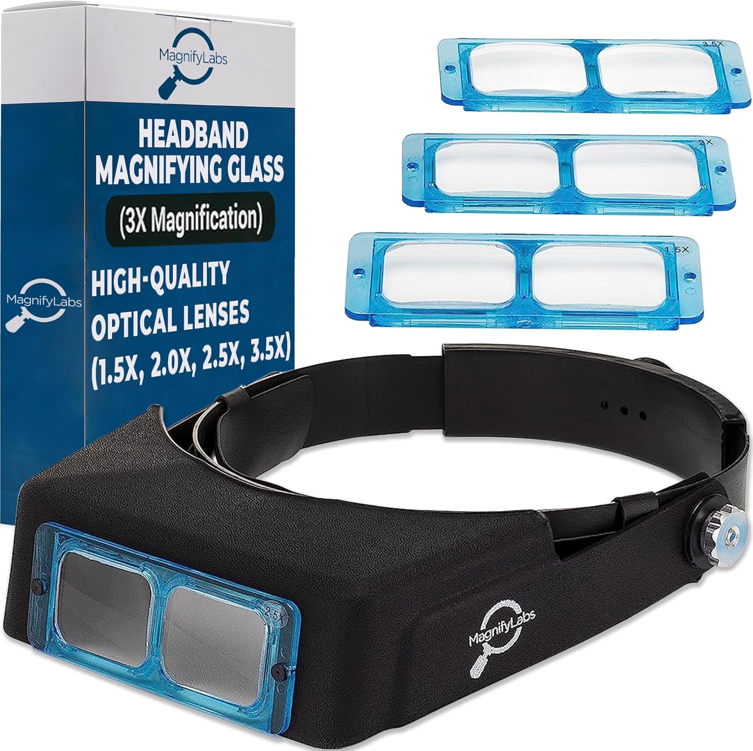 Amazon.com: Headband Magnifier Headset - Magnifying Visor with 4 Real ...