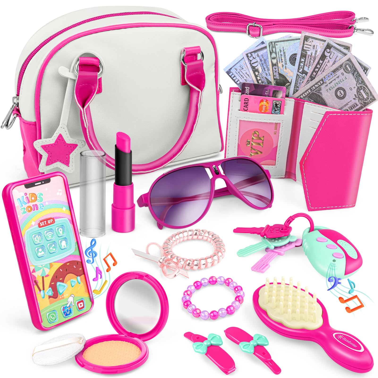nicknack Play Purse for Little Girls, Kids Pretend Makeup Sets for ...