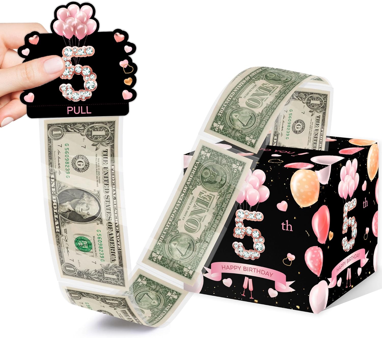 Amazon.com: Surprise Gift Box for 5th Birthday Parties - Money Gift ...