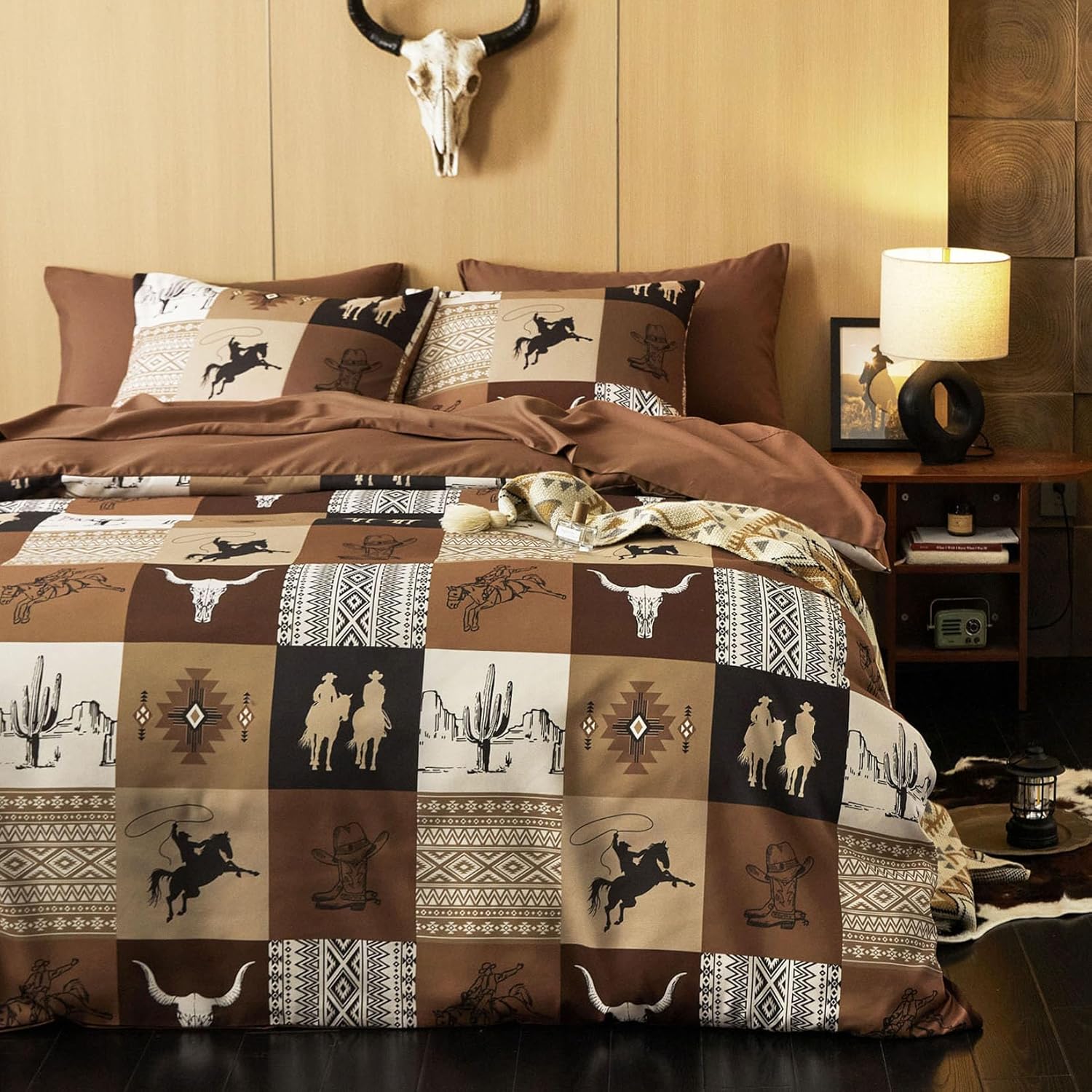 Amazon.com: Wake In Cloud - Western Duvet Cover Set, Southwestern Aztec ...