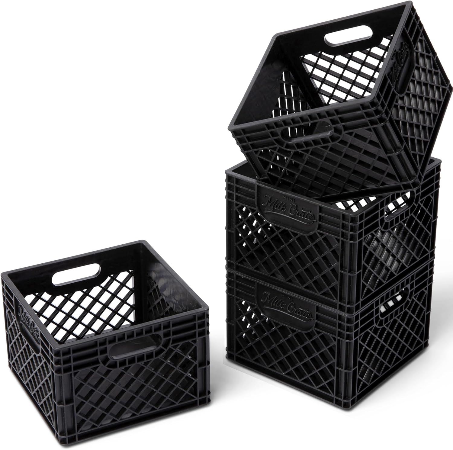 Amazon.com : Mini Storage Crates-Small Stackable Baskets/Colorful Bin ...