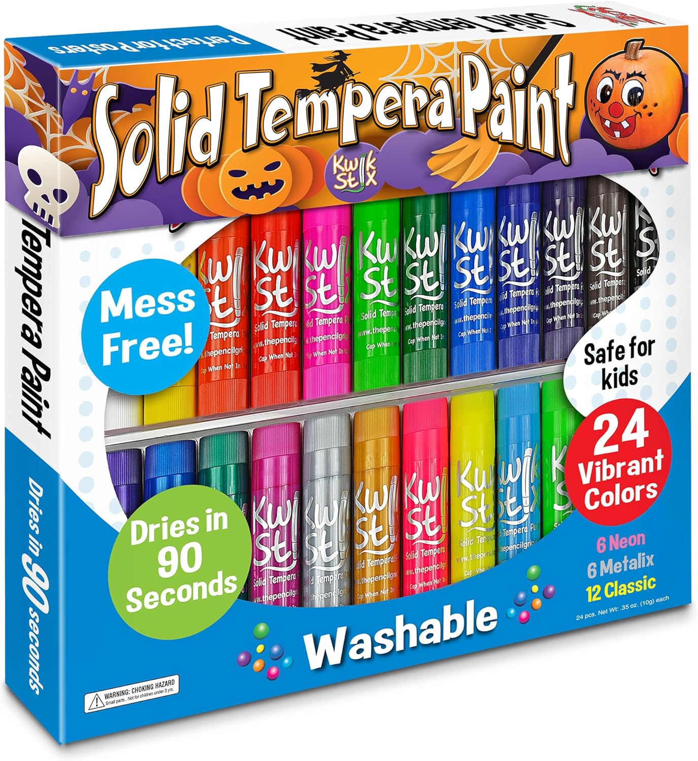 Amazon.com: The Pencil Grip Kwik Stix Halloween Edition 24 colors Solid ...