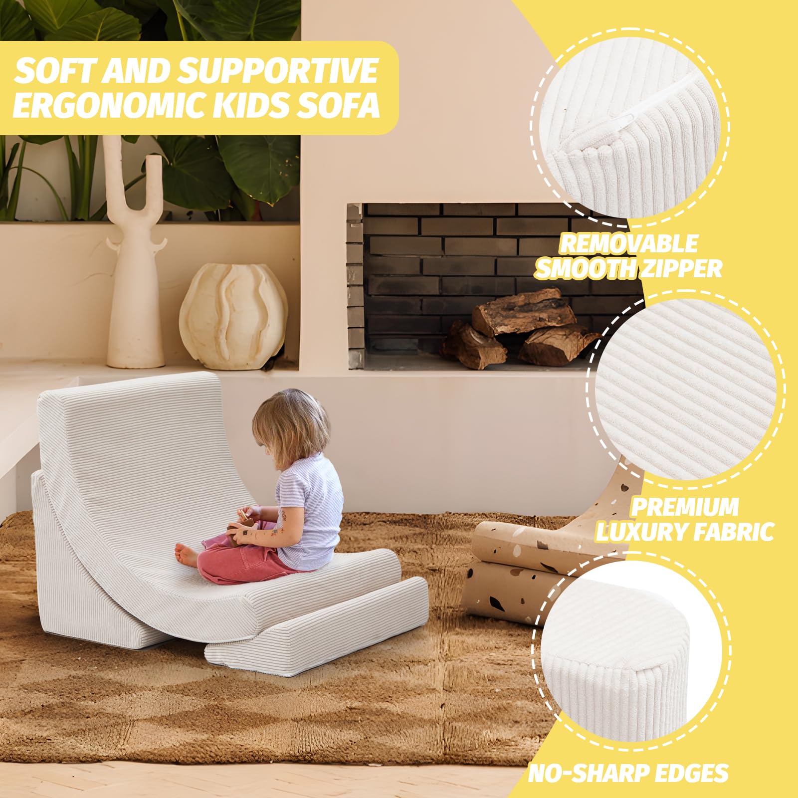 Snapklik.com : Kids Couch And Chair, Kids Sofa Chair Indoor, Tactile ...