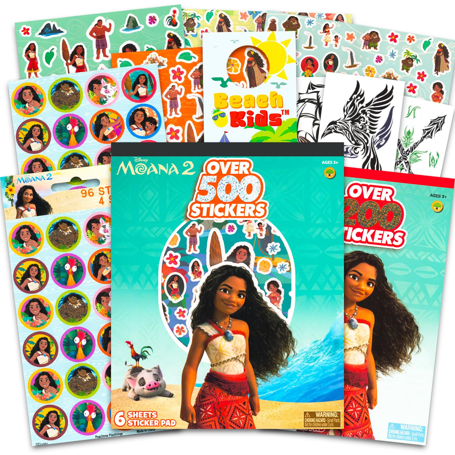 Amazon.com: Moana Stickers for Kids Set - Moana Party Supplies Bundle ...