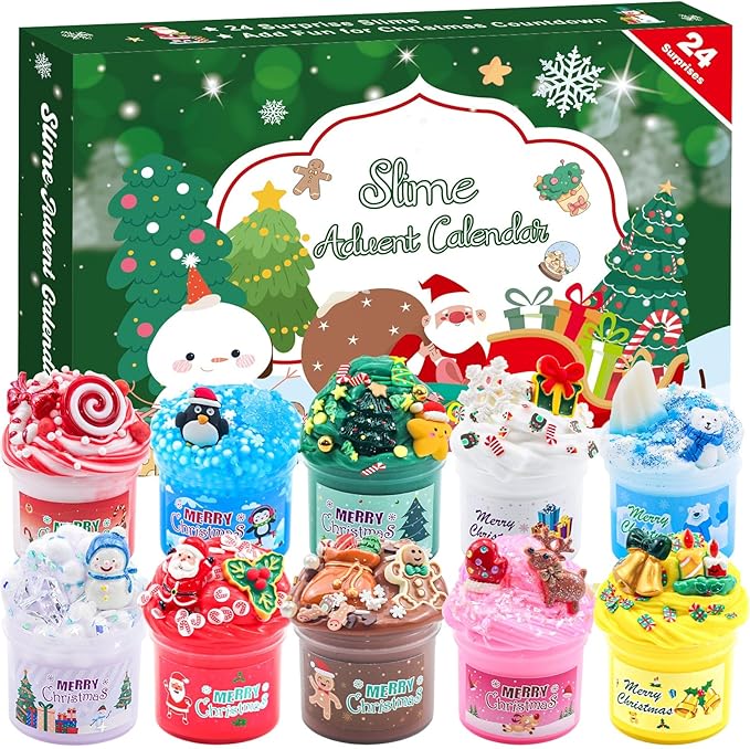 KYEVIS Slime Advent Calendar 2025, Advent Calendar 24 Gifts with DIY ...