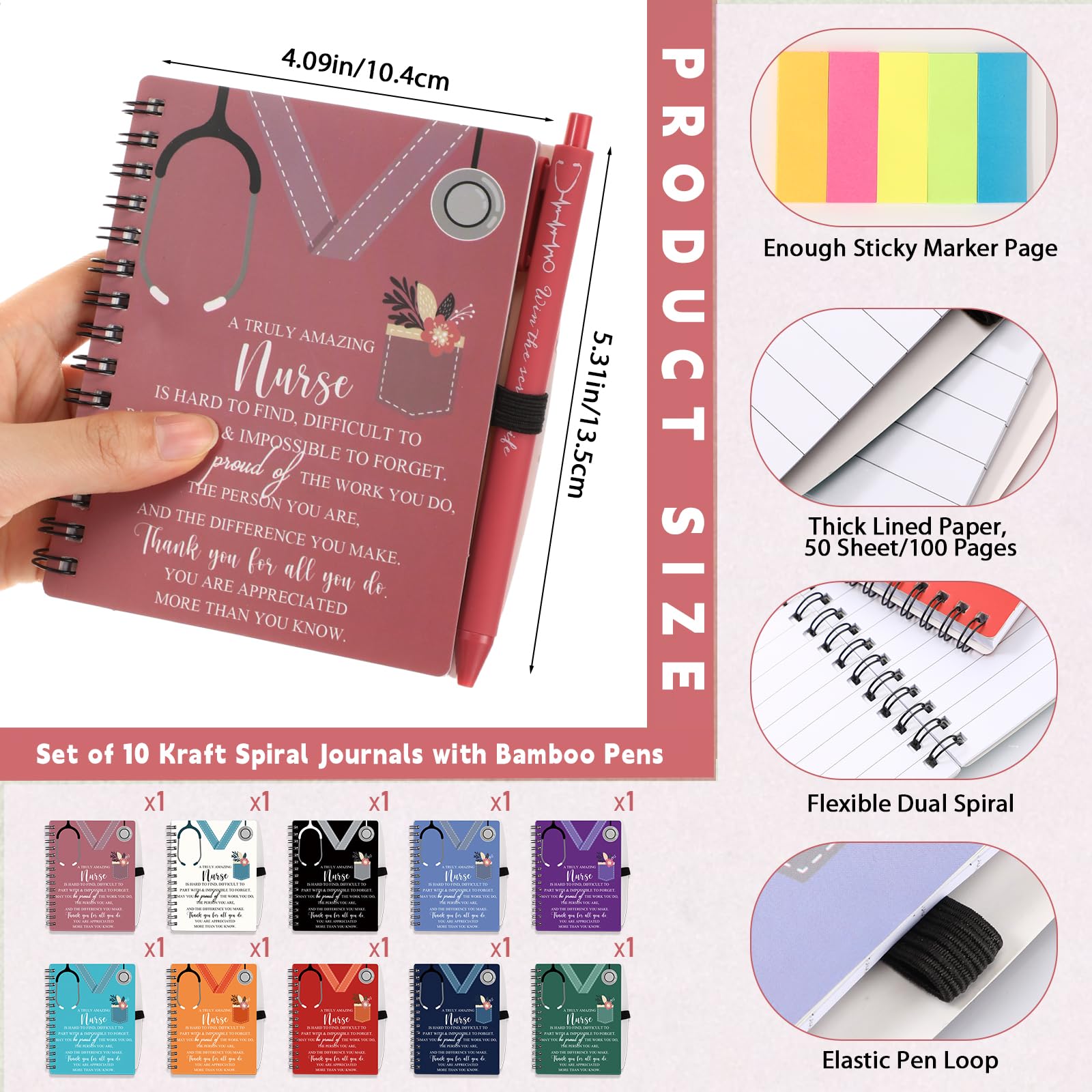 Snapklik.com : Jetec 10 Sets Nurse Gift Bulk Nurse Week Appreciation ...