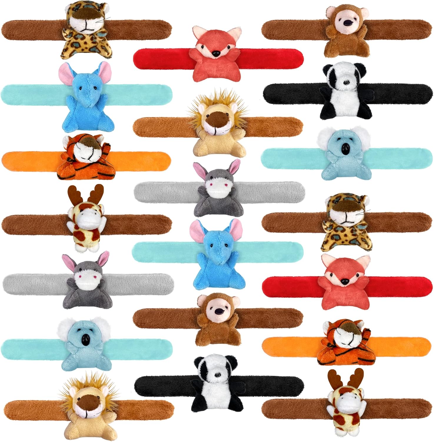 Amazon.com: XIPEGPA 20 PCS Stuffed Animal Slap Bracelets Plush Slap ...