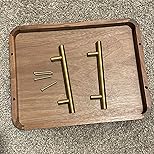 Amazon.com: VISIBLE Brand Solid Walnut Wooden Serving Tray with Brass ...