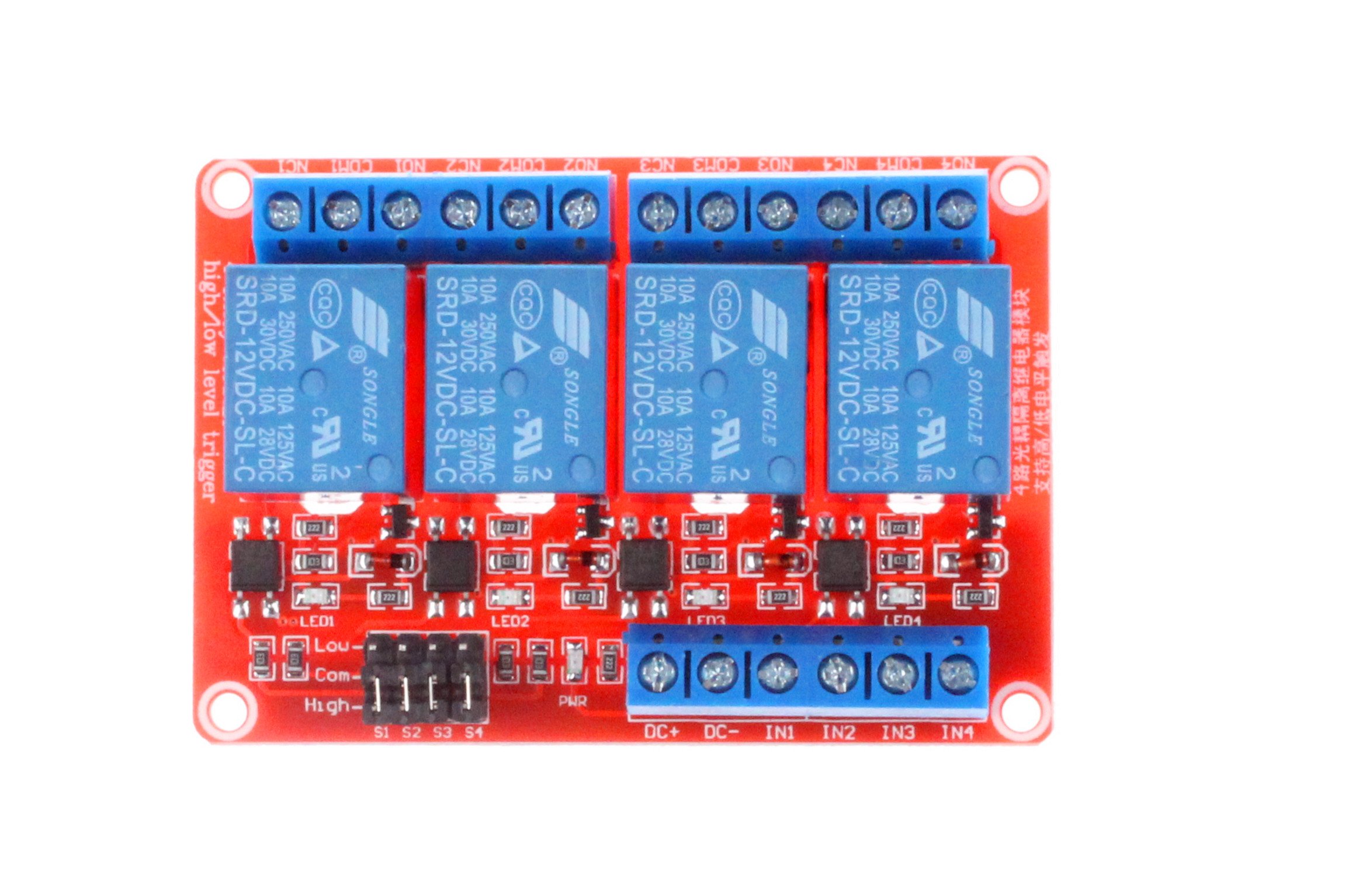 Snapklik.com : NOYITO 4 Channel Relay Module High Low Level Trigger