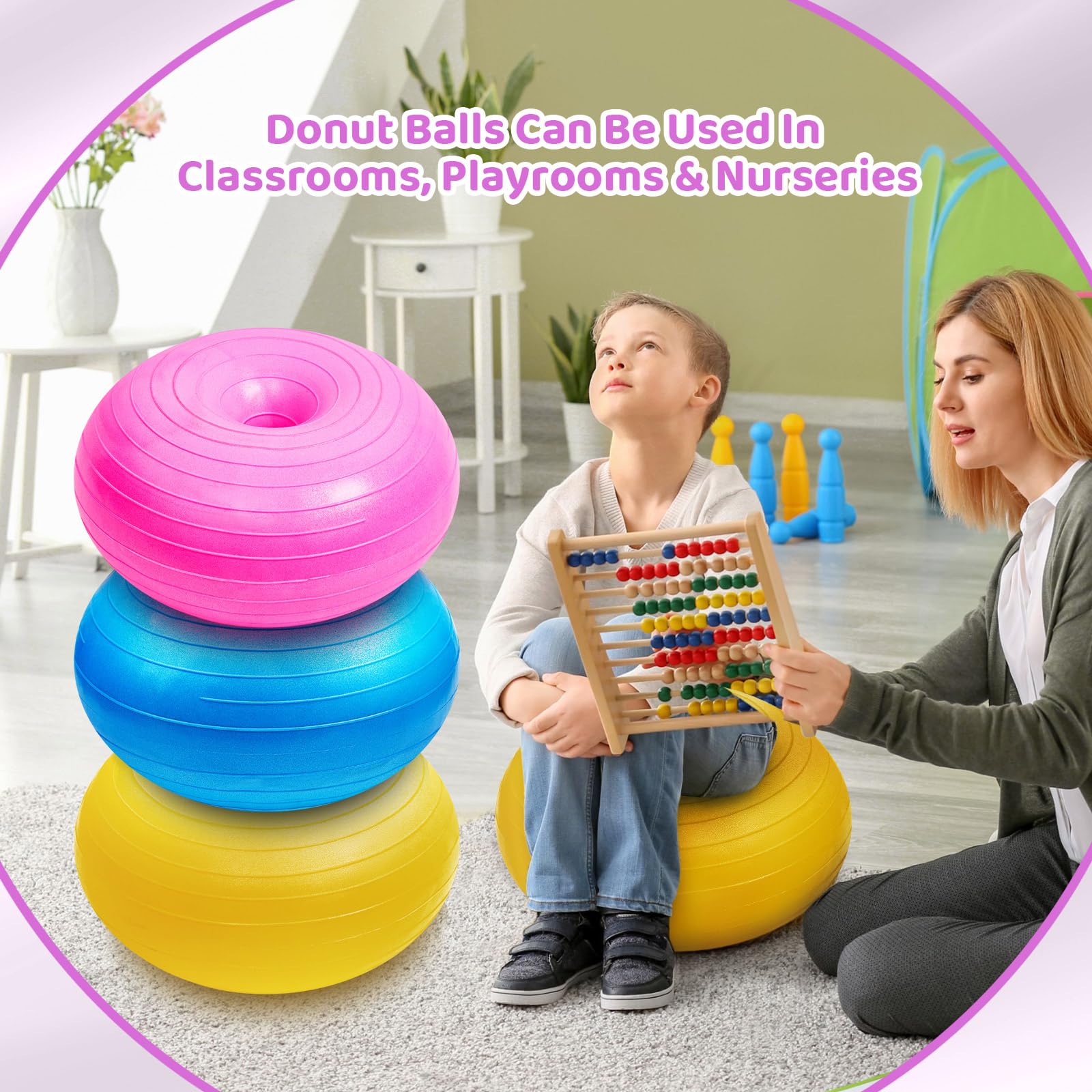 Snapklik.com : Lewtemi 3 Pcs Flexible Seating For Classroom 20 Inch ...