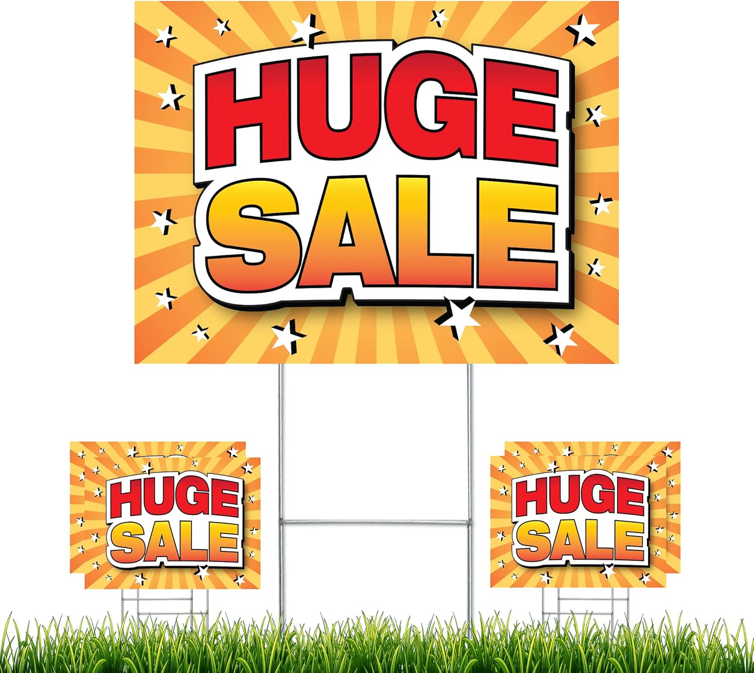 Amazon.com : NEXT LEVEL SIGNS | Huge Sale Yard Signs | Double Sided 24 ...