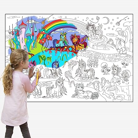 Amazon.com: ALEX Art, Large Coloring Poster - Unicorn Arts and Crafts ...