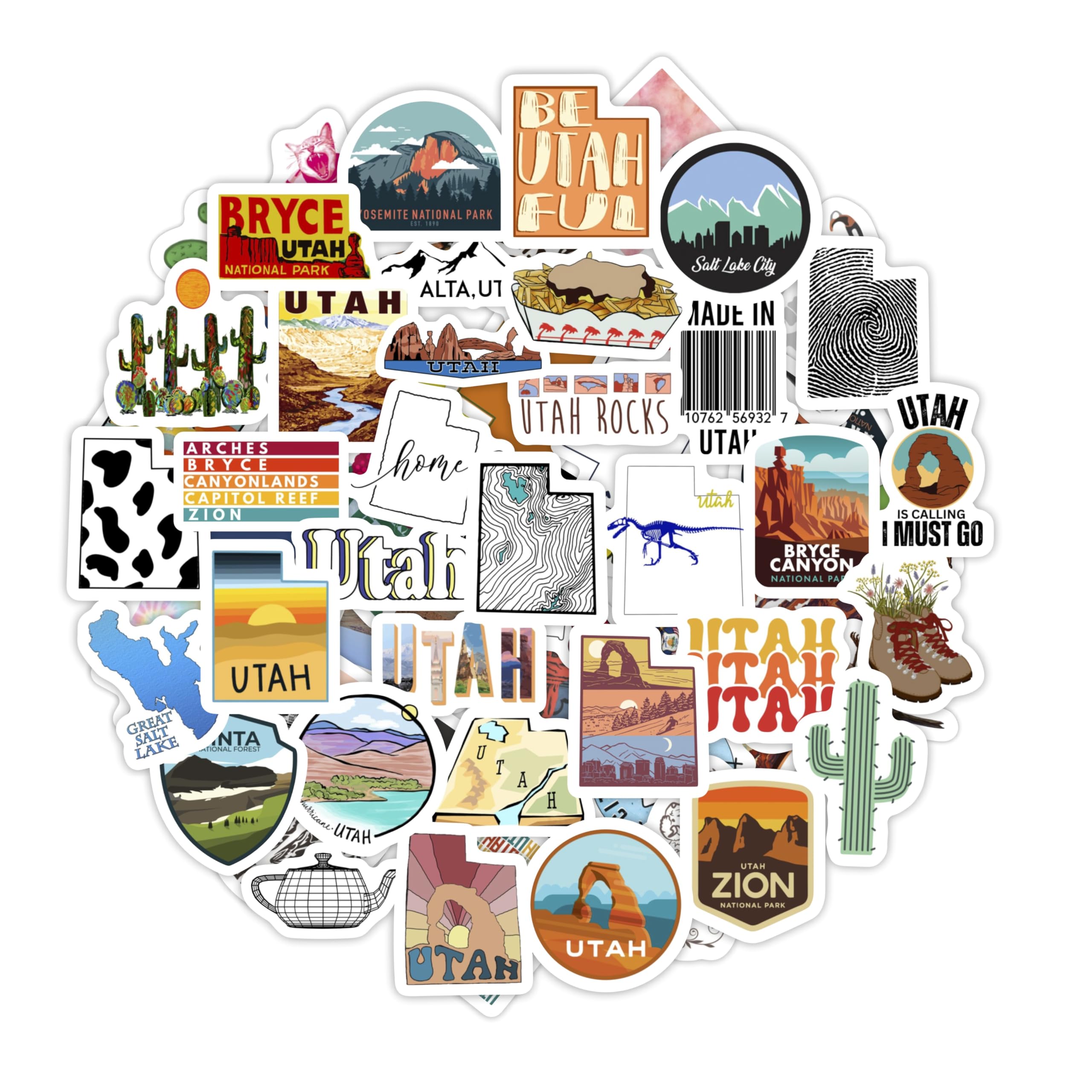 Amazon.com: Utah Sticker for Water Bottle and Laptop - State Souvenirs ...