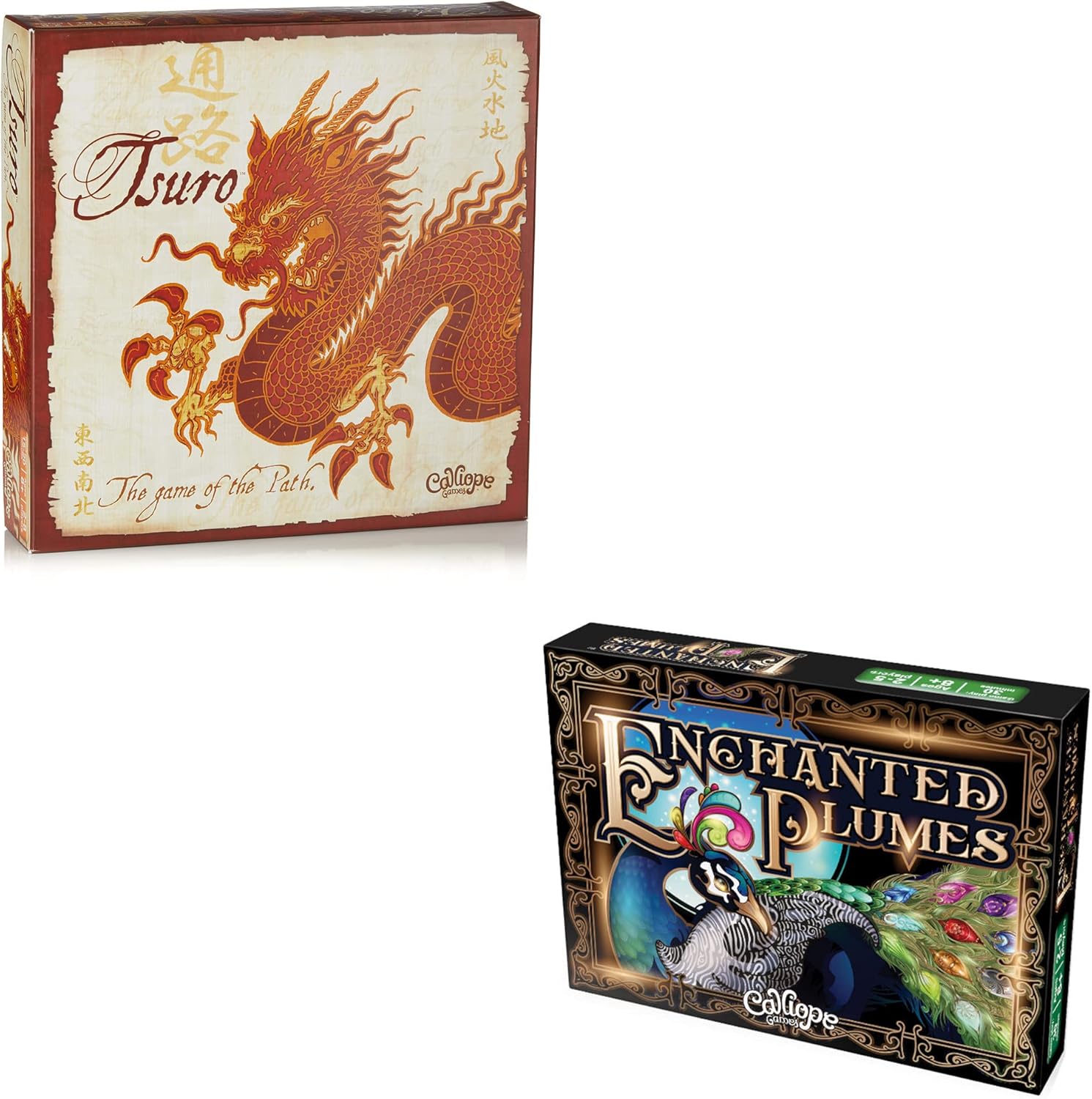 Amazon.com: Calliope Games Tsuro - Game of The Path and Enchanted Plumes Family Games for Adults ...