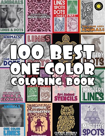 Amazon.com: 100 BEST One Color Coloring Book: Just One Color to Use ...