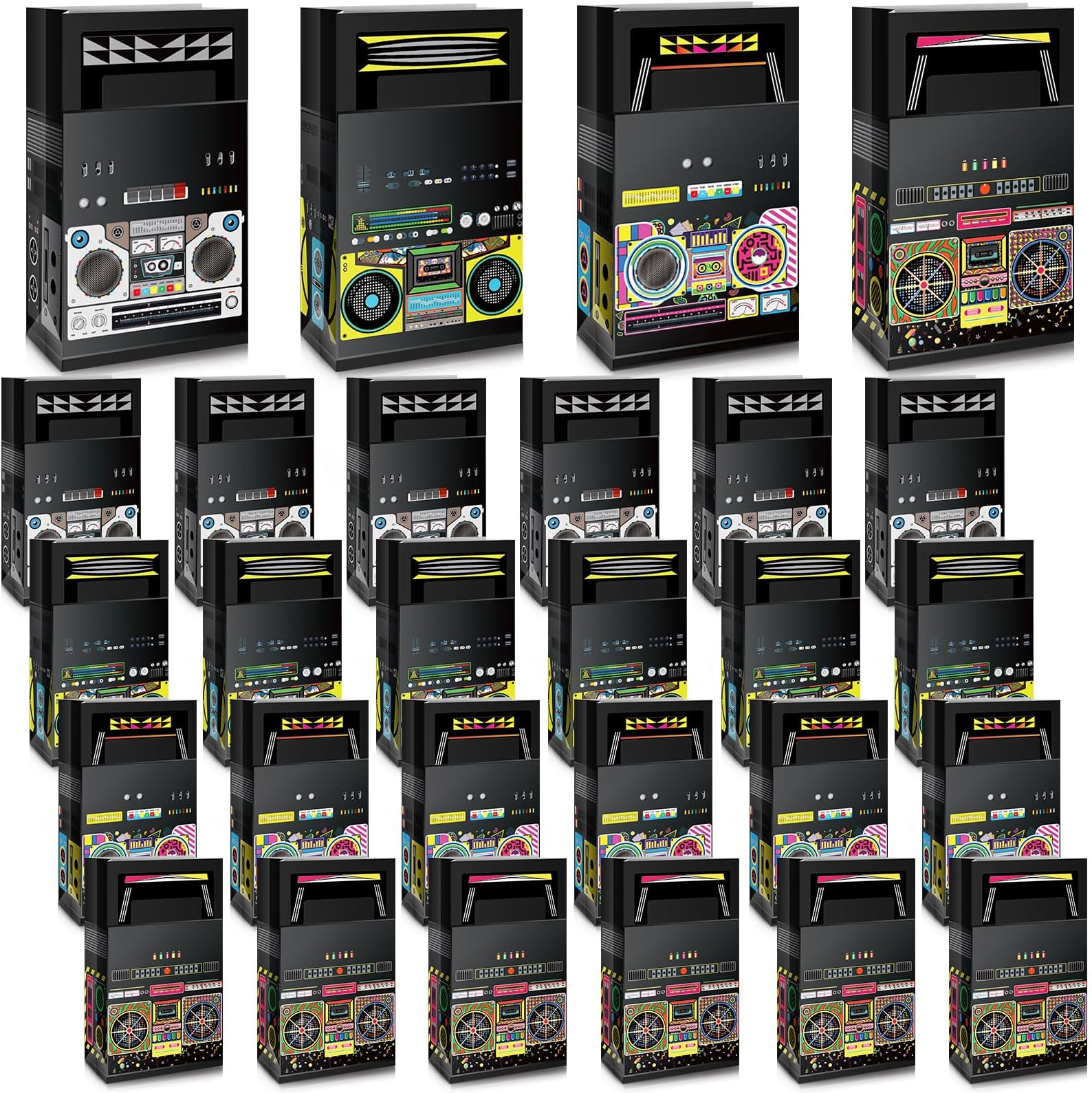 Amazon.com: Funrous 24 Pcs 80s90s Favor Boxes Retro Radio Gift Back to ...