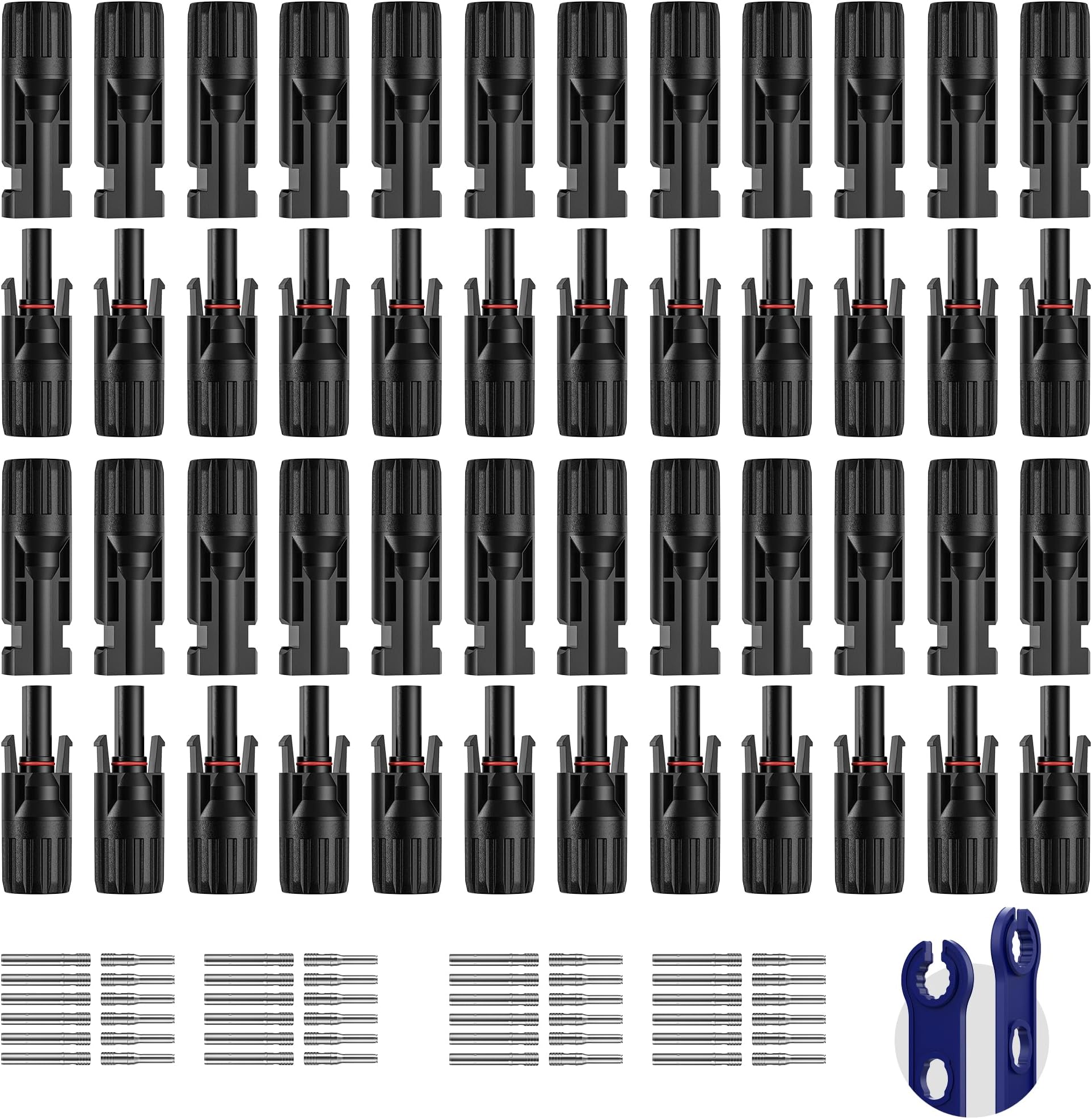 Amazon.com : 24 Pairs Solar Panel Connectors, IP67 Waterproof, 1000V ...
