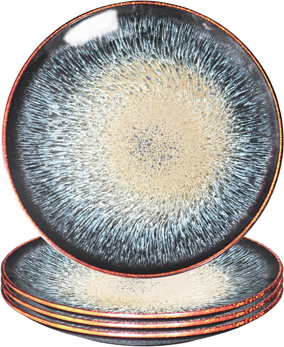 Amazon.com | jinsongdafa Ceramic Dinner Plates lunch plate Set of 4 ...