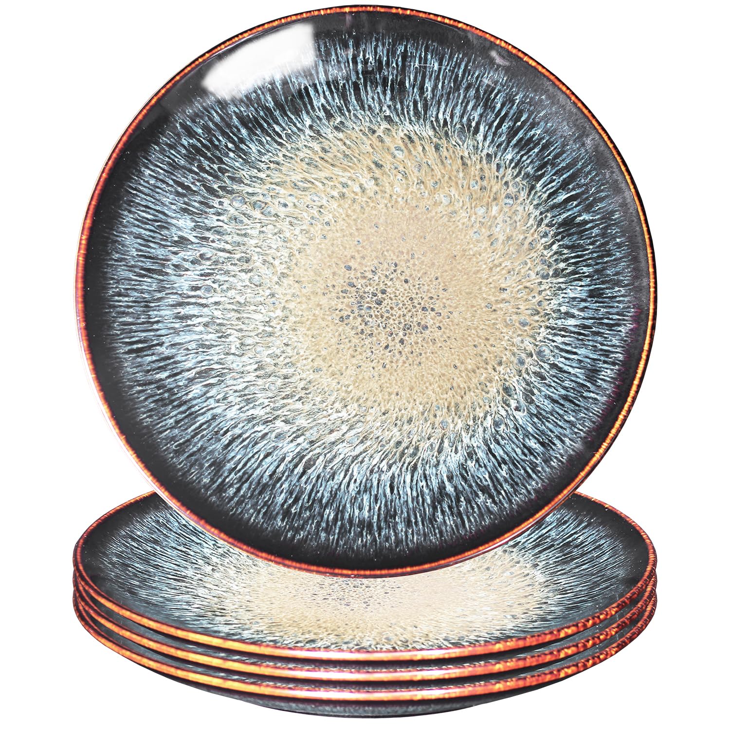 Amazon.com | jinsongdafa Ceramic Dinner Plates lunch plate Set of 4 ...