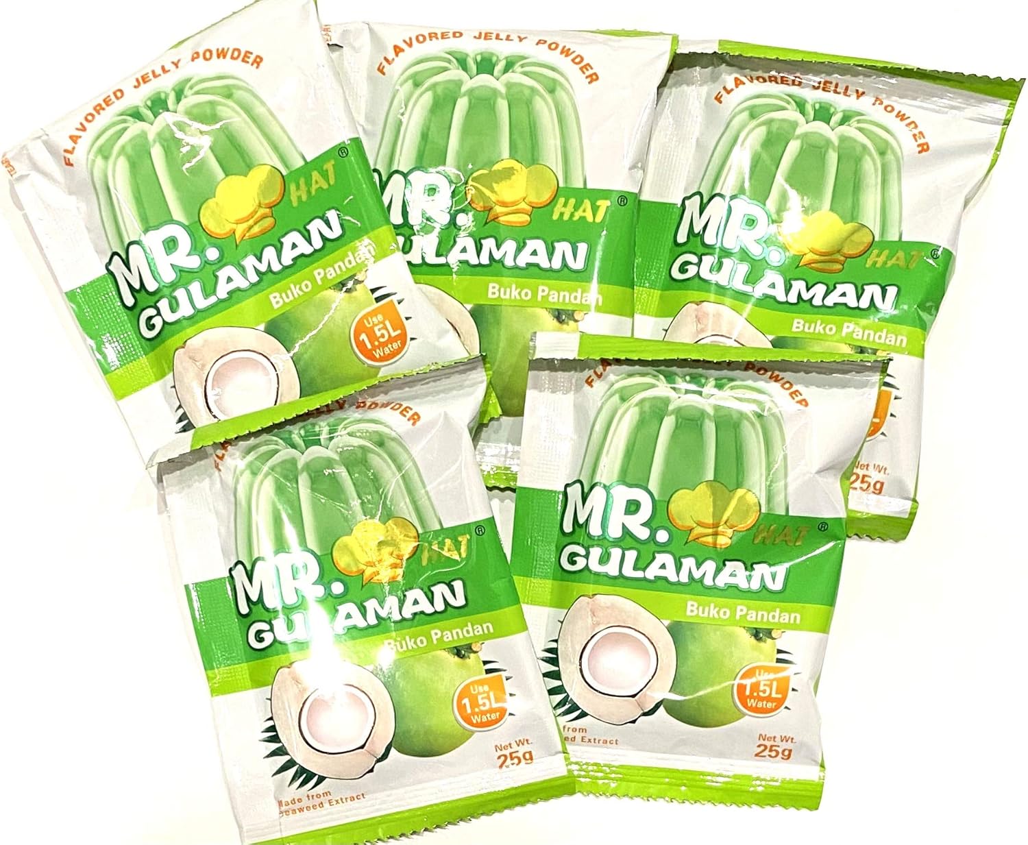 Pack of 3 Mr. Gulaman Unflavoured Jelly Powder Made from Seaweed ...
