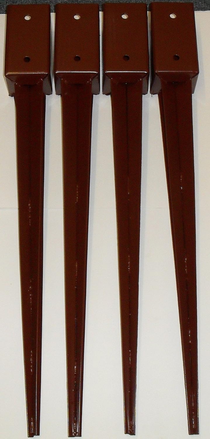 Amazon.com : FENCE POST SUPPORT SPIKES PACK OF 4 - 75mm x 75mm x 750mm ...