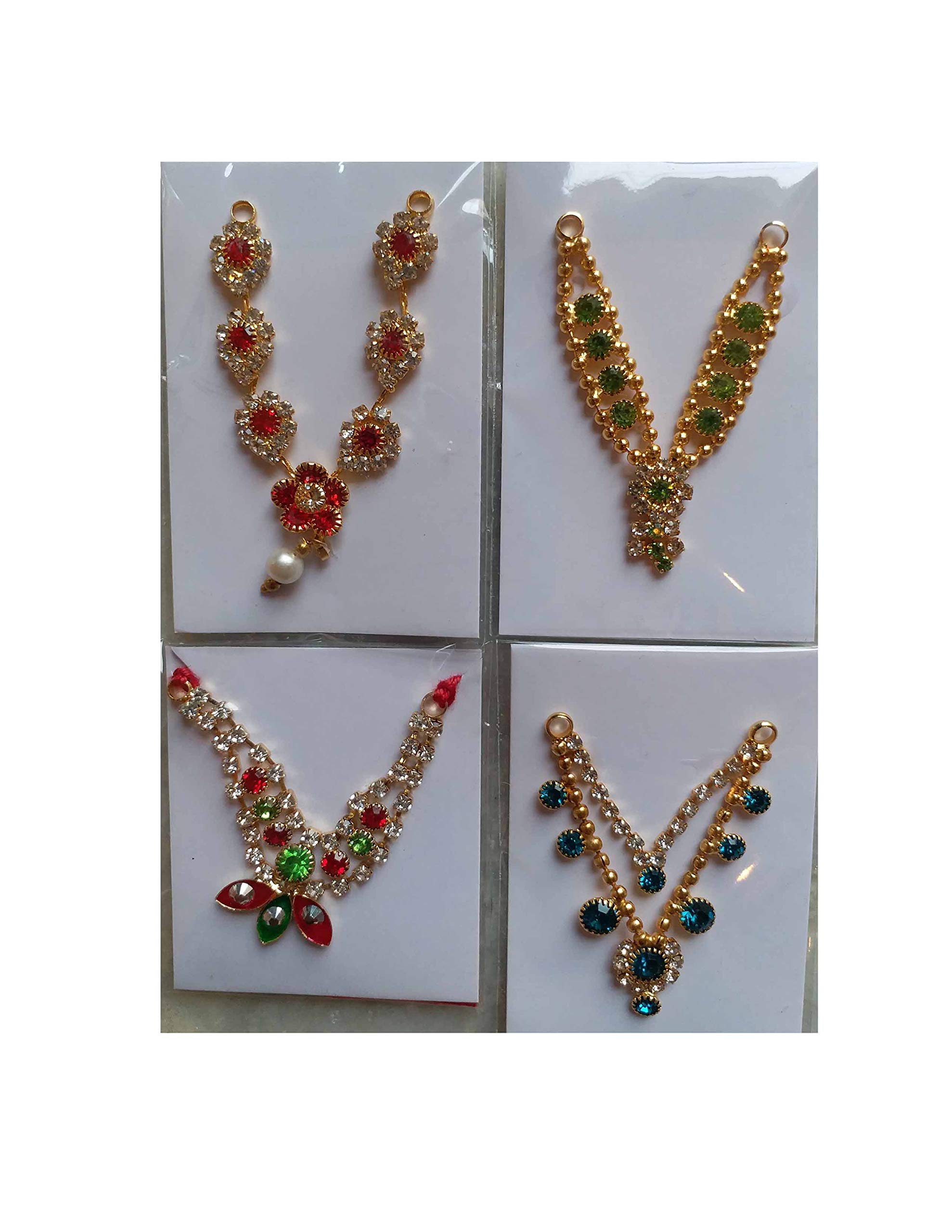Buy N"A Ladoo Gopal Diamond and Moti Mala and Designs (Set of 4)||Laddu ...