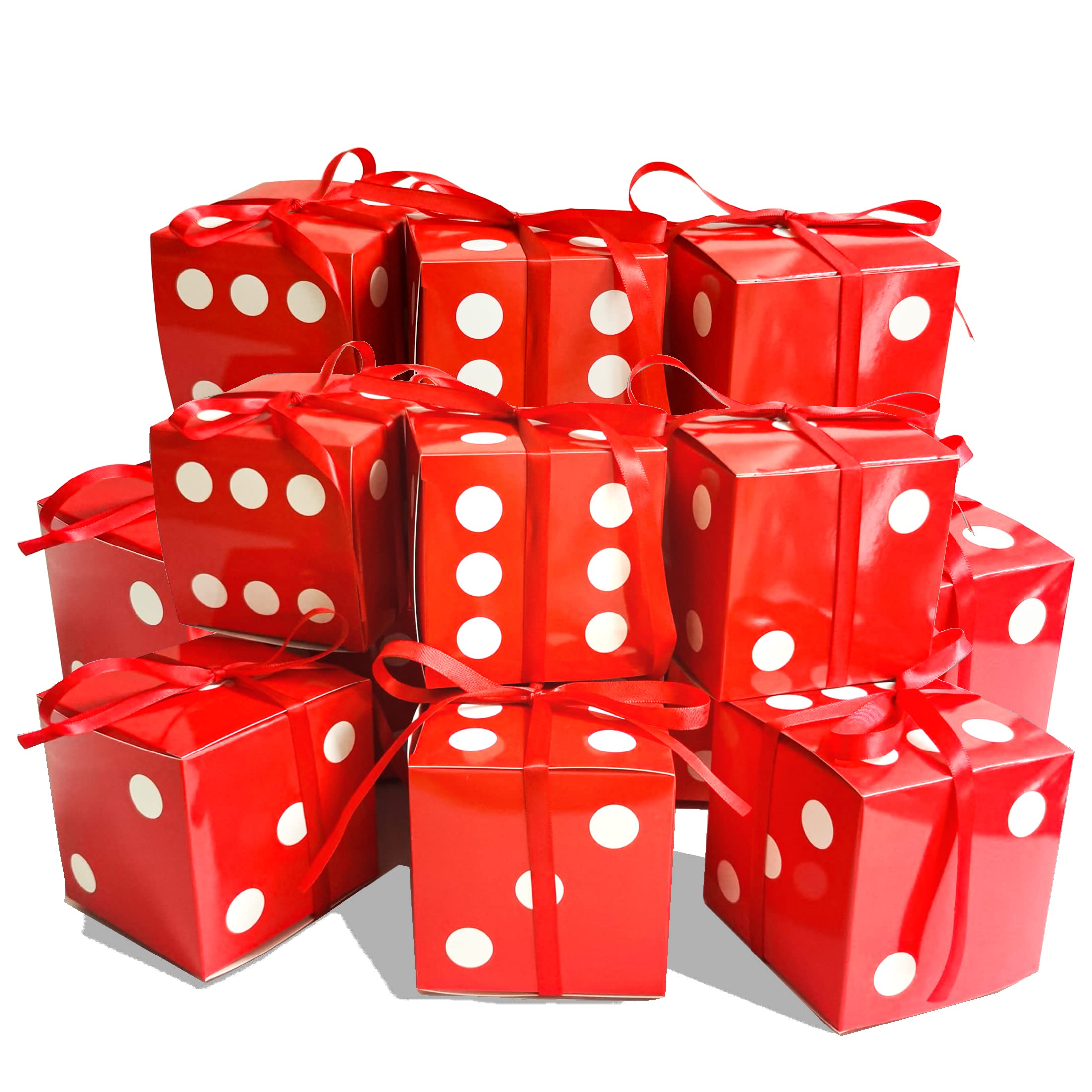 Amazon.com: Eylola 48 Pcs Red Dice Favor Boxes 4 x 4 x 4 Inch dice ...