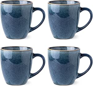 Amazon.com: GBHOME Ceramic Coffee Mugs Set of 4, 12oz Stoneware Coffee ...