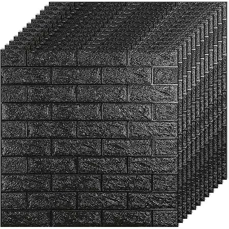 Amazon.com: Sodeno 40 PCS Black 3D Wall Panels, 58 sq.feet Coverage ...