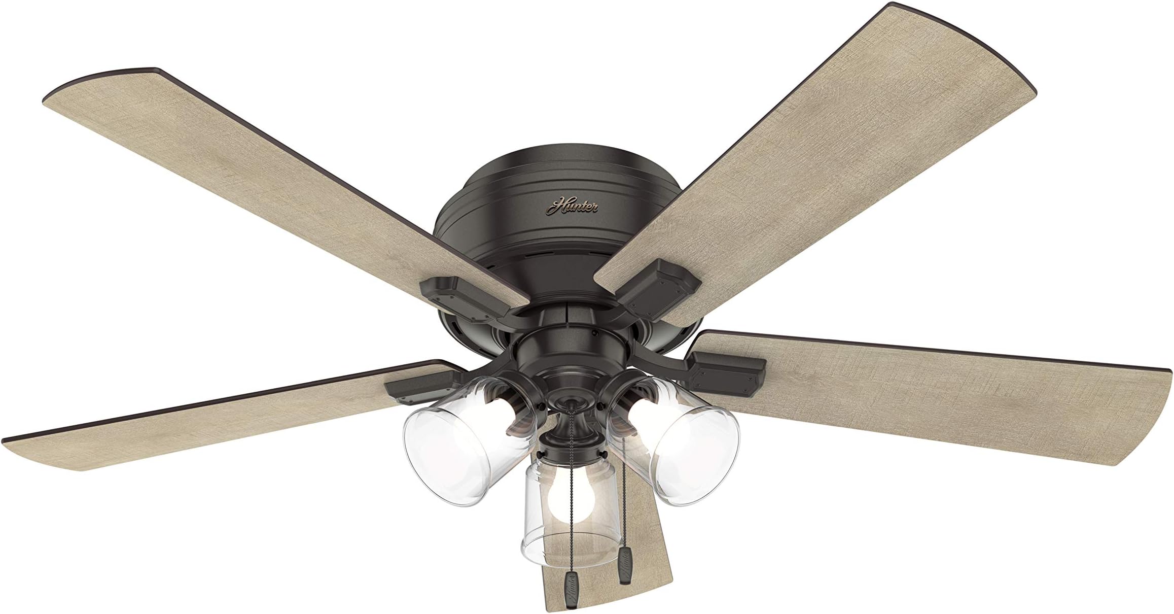 Hunter Fan 52 inch Noble Bronze Finish Ceiling Fan with LED Light Kit ...