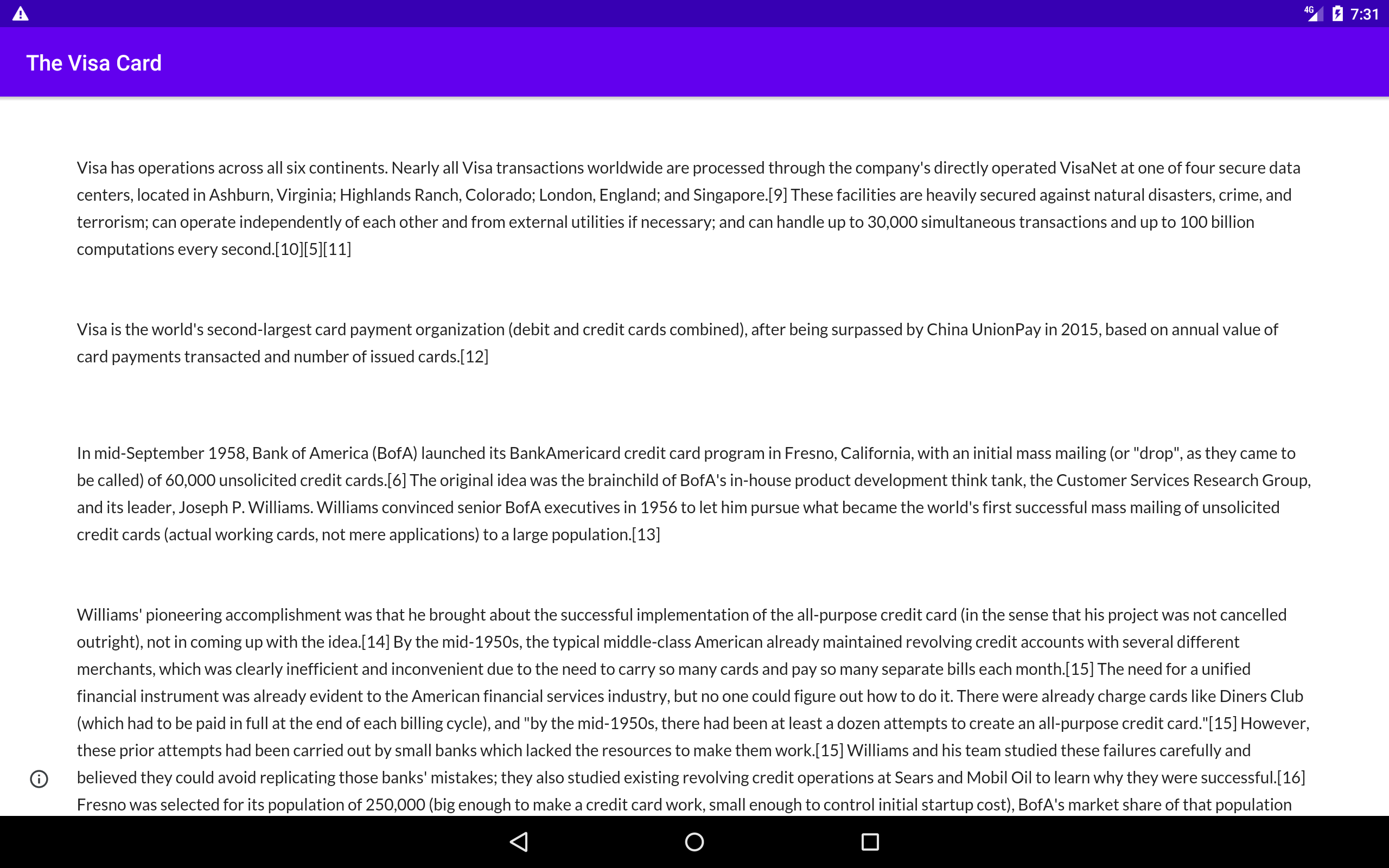 The Visa Card - App on Amazon Appstore