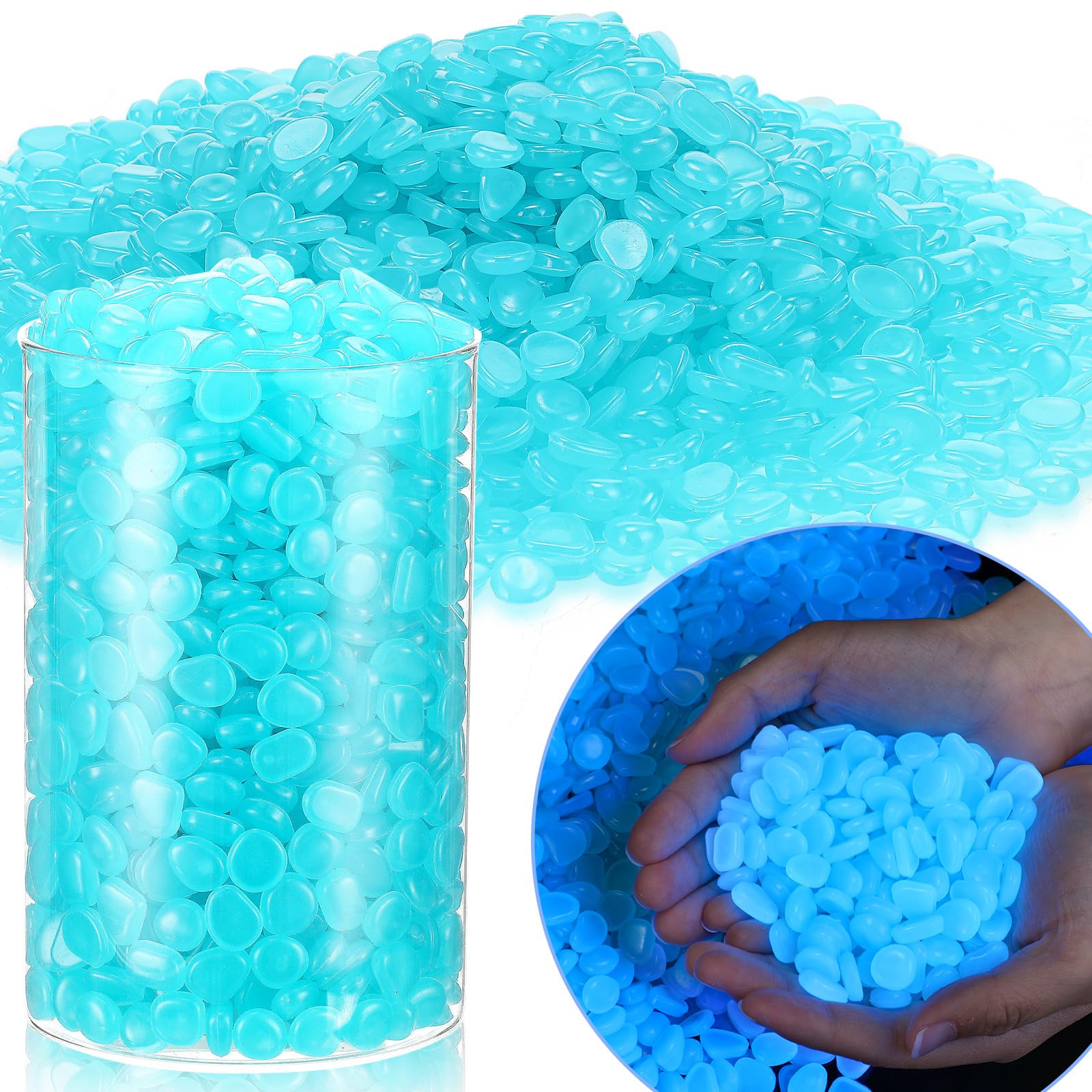 Amazon.com: Sasylvia 6000 Pcs Glow in The Dark Rocks Glow in The Dark ...