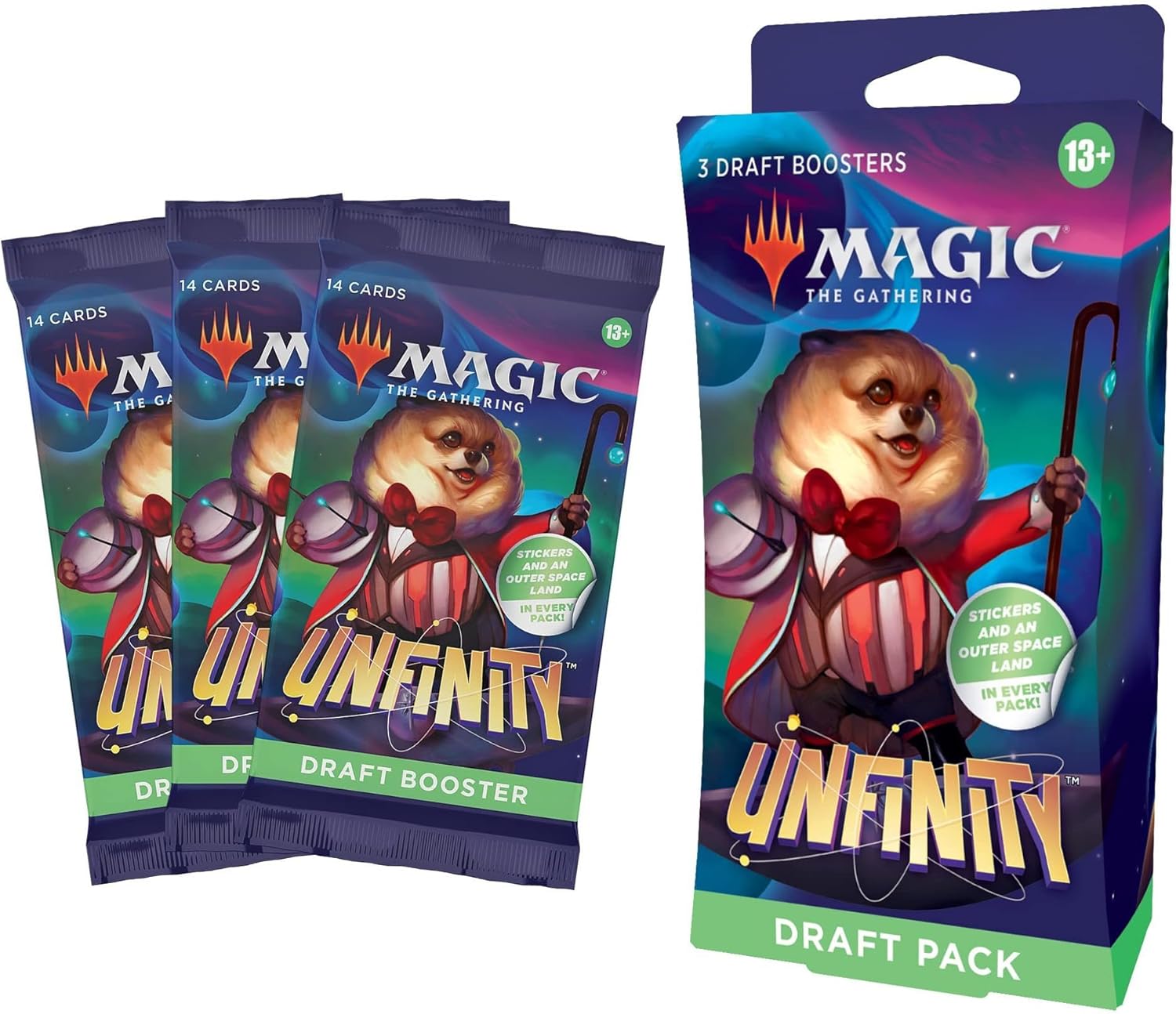 Amazon.com: Magic: The Gathering Unfinity 3-Booster Draft Pack | 42 ...