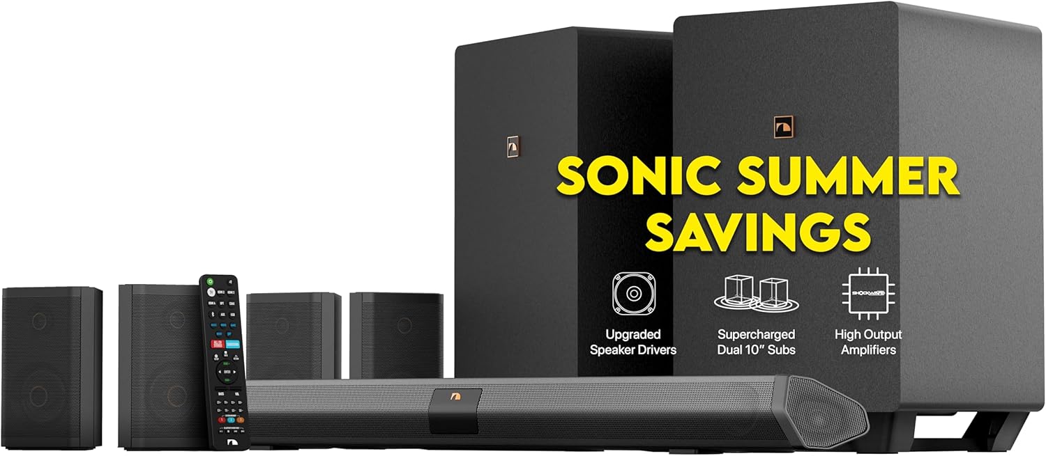 Nakamichi Shockwafe Ultra 9.2.4 Channel Dolby Atmos/DTS:X Soundbar with ...