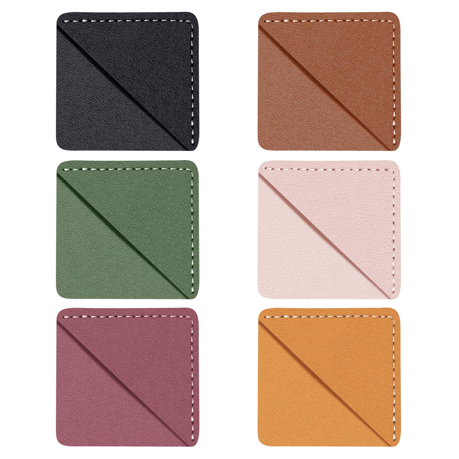 Amazon.com: Leather Corner Bookmark, Wayzton 6 Pcs Square Page Book ...