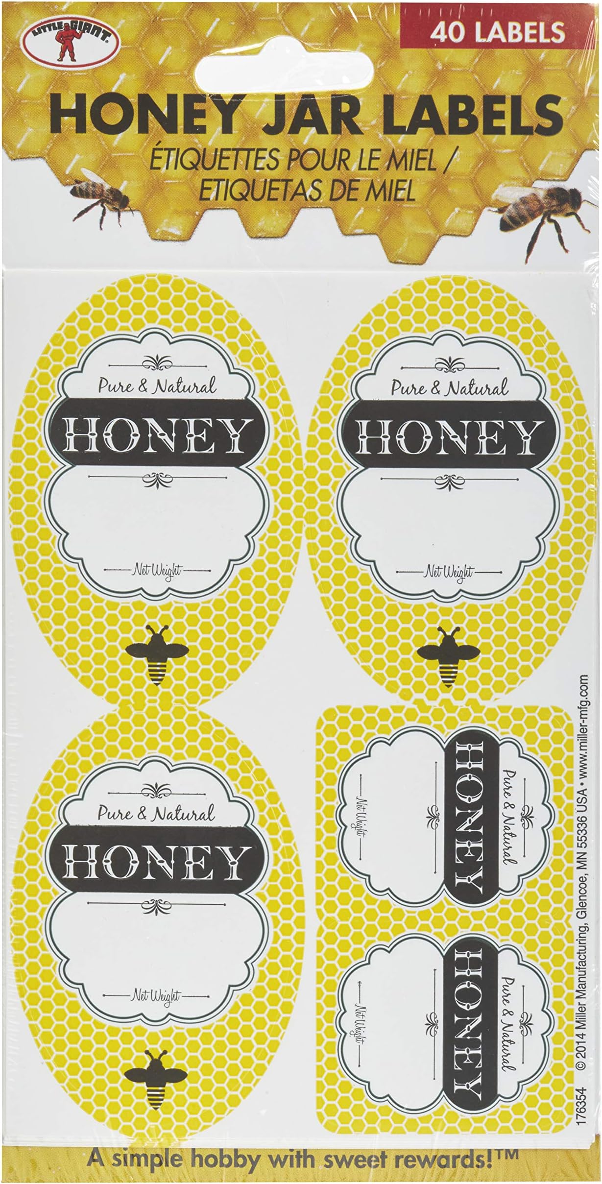 Amazon.com : Direct Thermal Labels Stickers Honey Themed Personalized ...