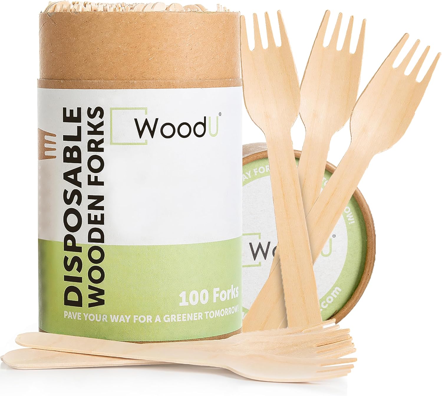 Amazon.com: Disposable Wooden Forks by WoodU | 100% All-Natural, Eco ...