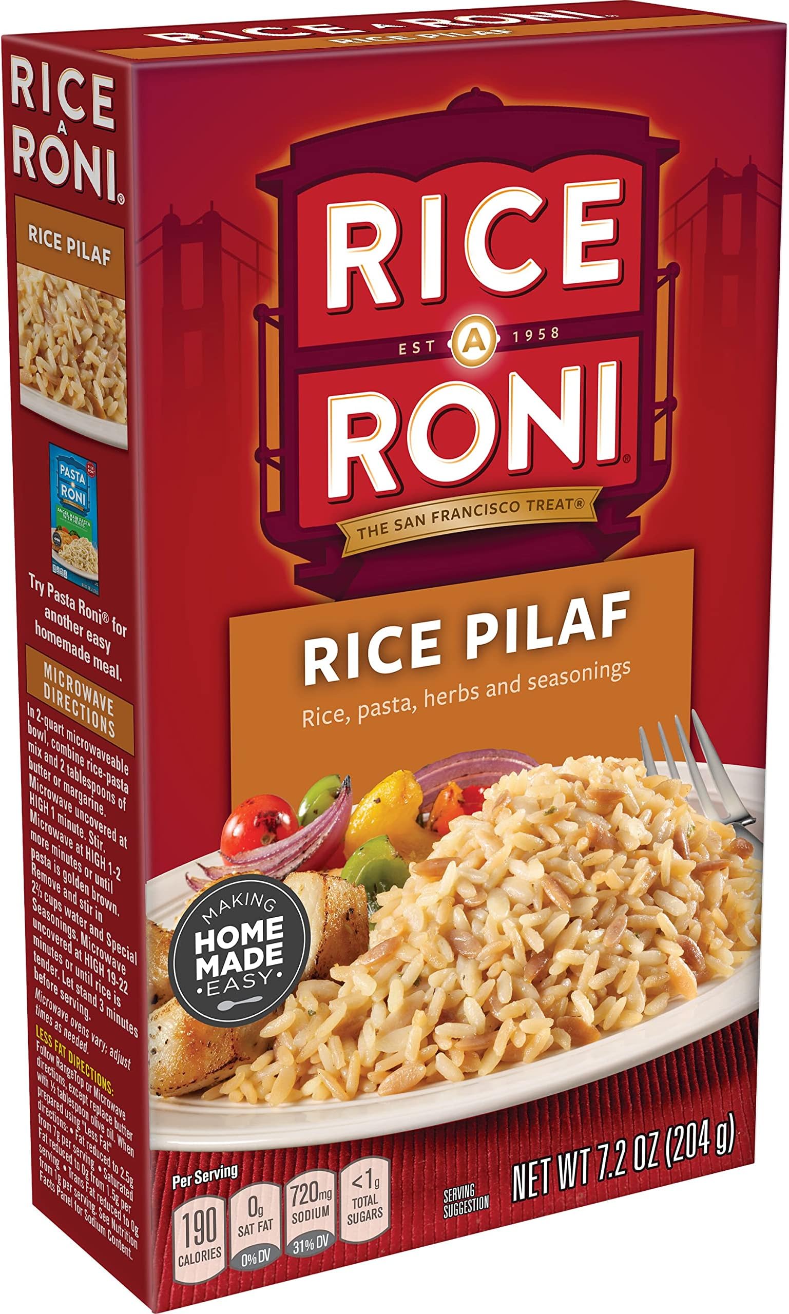 Amazon.com : Rice-A-Roni, Rice Mix Pilaf, 7.2 Ounce : Grocery & Gourmet ...