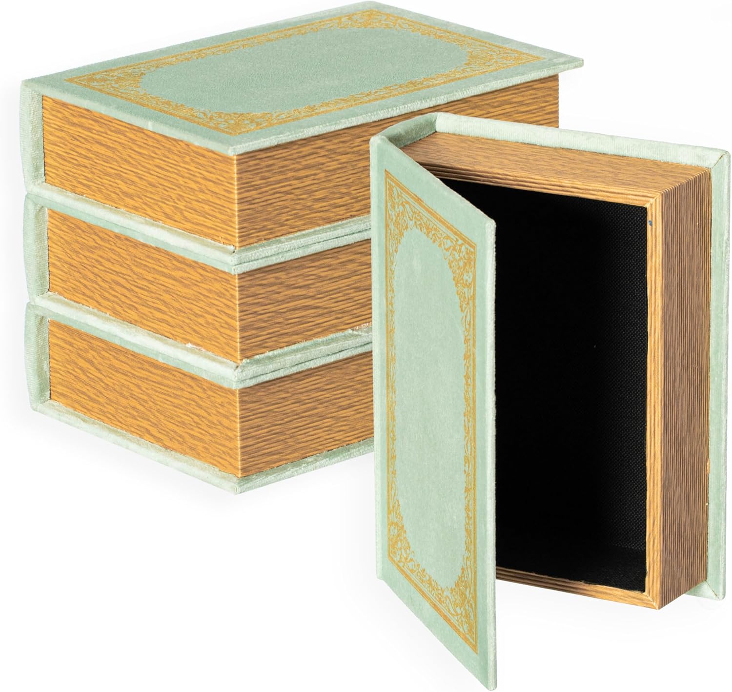 Amazon.com: Vintiquewise Set of 4 Vintage Book Design Decorative Boxes ...