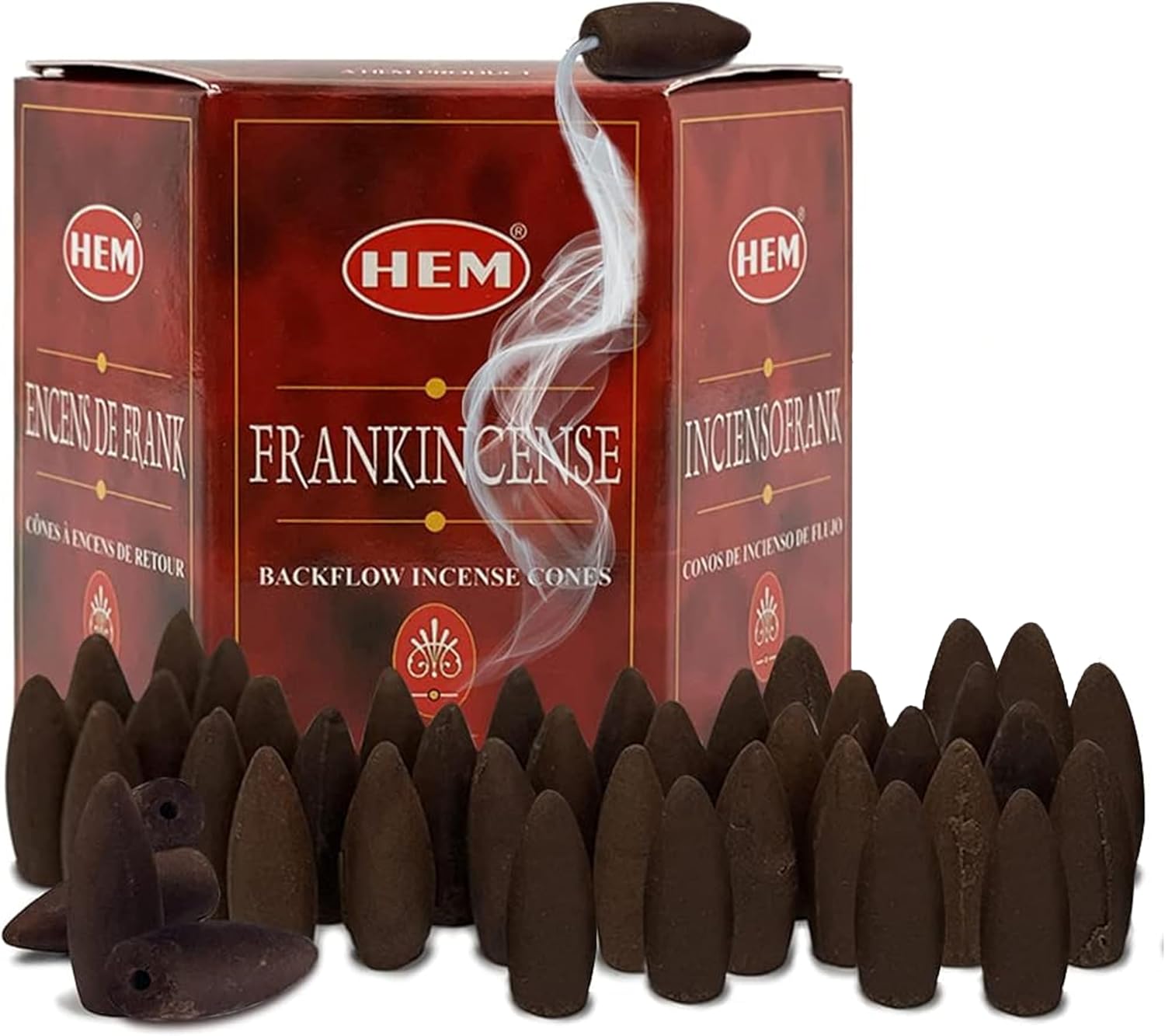 Amazon.com: Frankincense Backflow Incense Cones for Inscent Waterfall ...