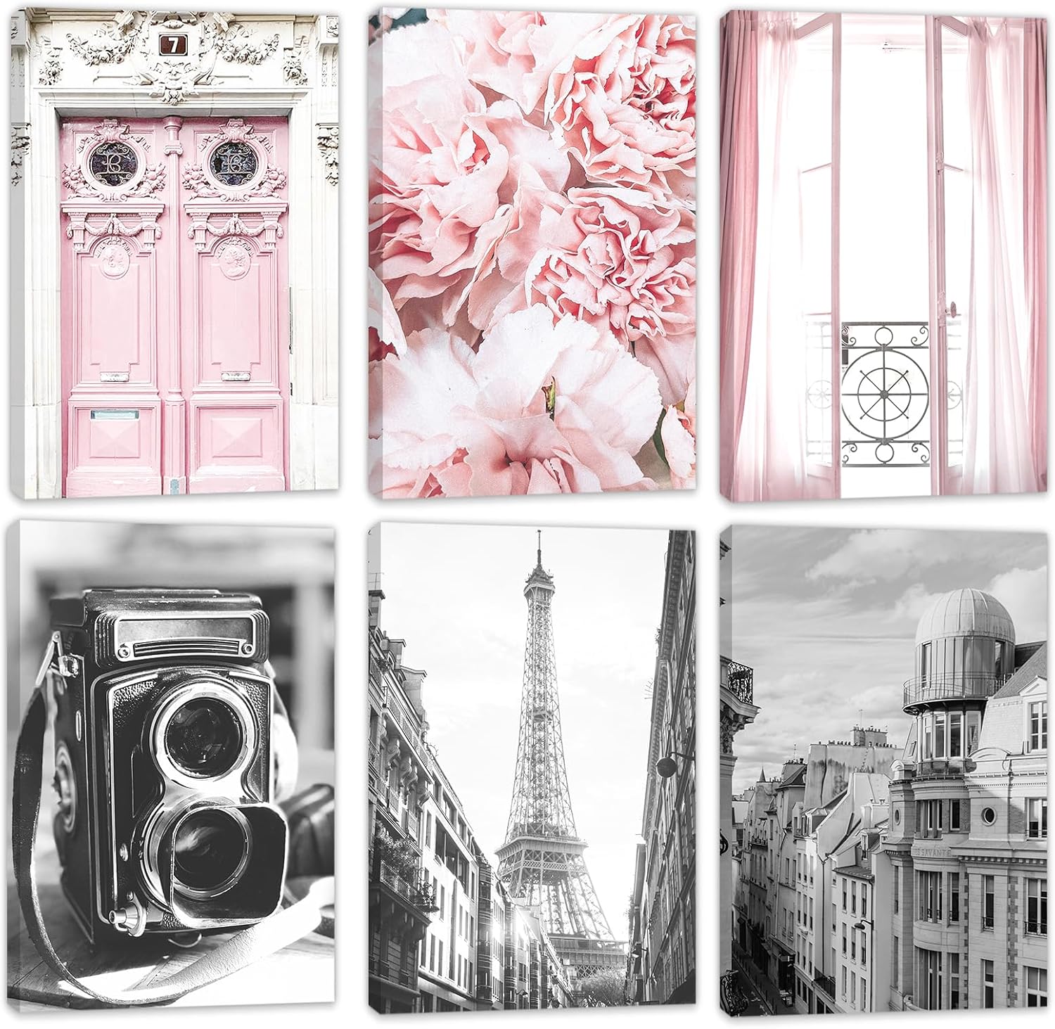 Amazon.com: Framed Vintage Fashion Paris Wall Art Prints Set of 6 Built ...