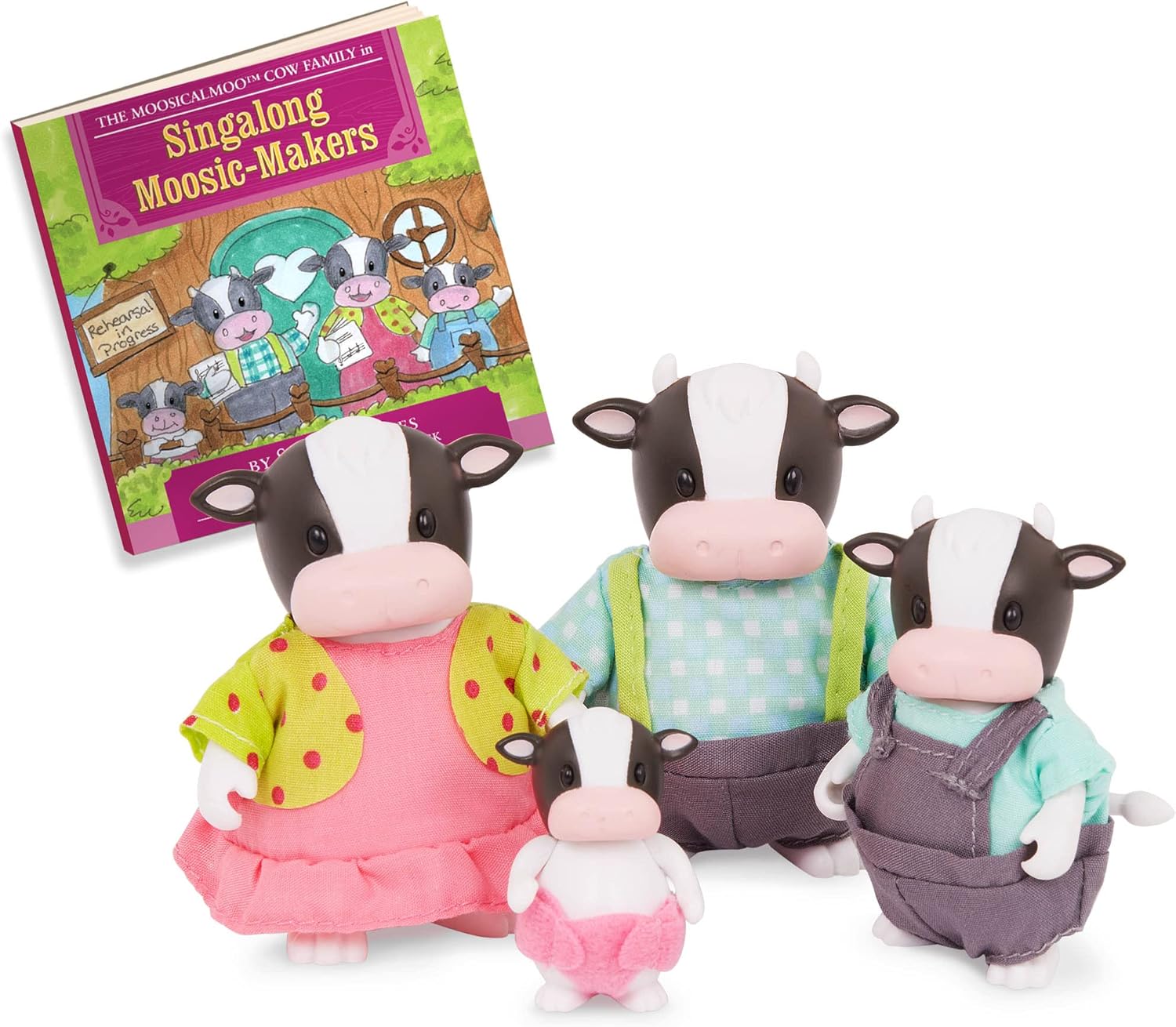 Amazon.com: Li’l Woodzeez – Collectible Animal Figurines – Cow Family ...