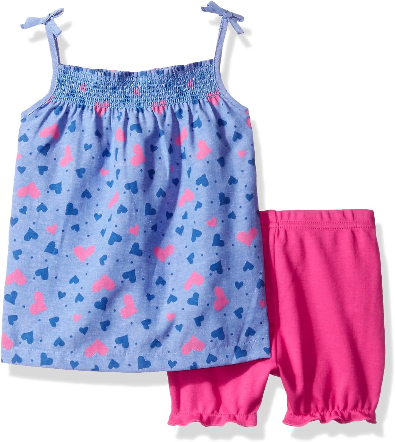 Amazon.com: BON BEBE Baby Girls' 2 Piece Chambray Dress Set with Diaper ...