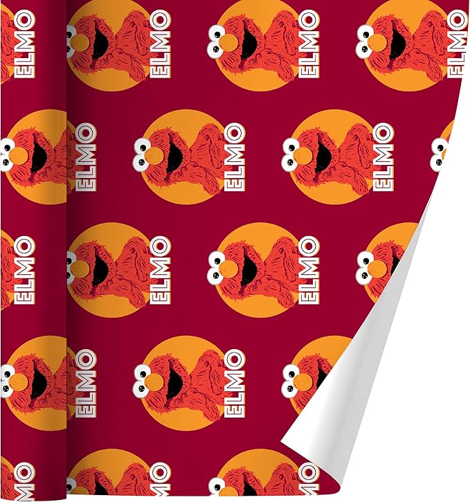 Amazon.com: Sesame Street Elmo Scribble Gift Wrap Wrapping Paper Rolls ...