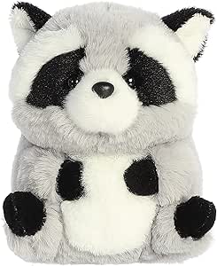 Amazon.com: Aurora® Round Rolly Pet™ Ripley Raccoon Stuffed Animal ...