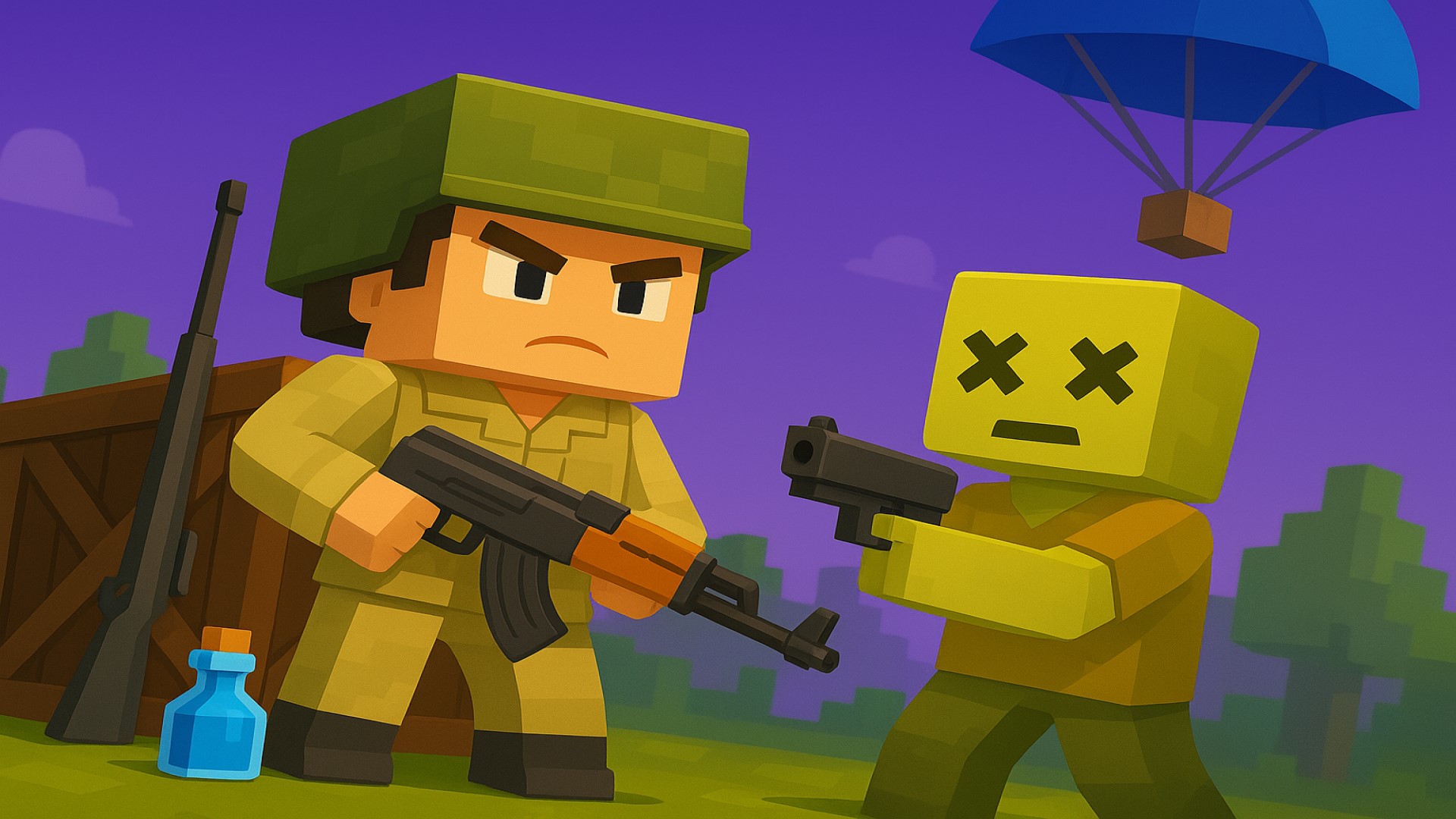 Blocky Warriors Battle FPS 3D: Pixel Combat War Shooting Arena - App on ...
