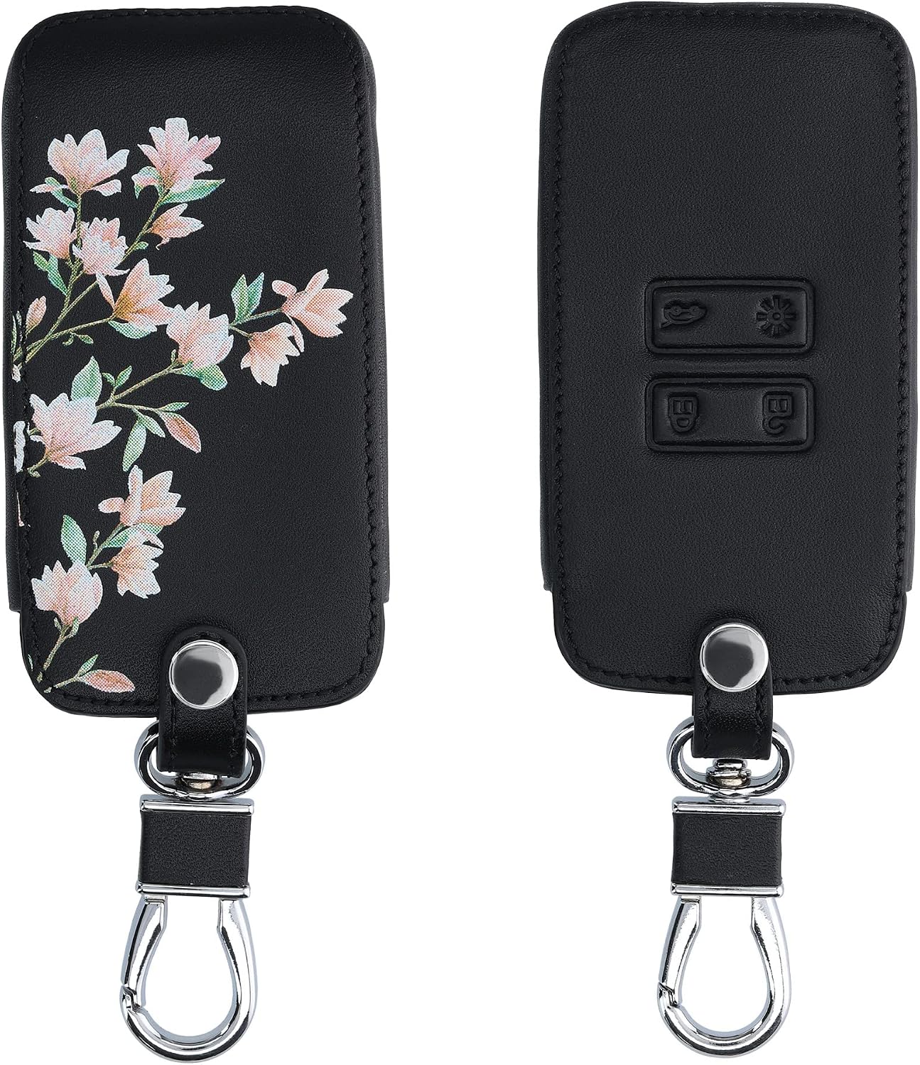 kwmobile Key Cover Compatible with Renault 4 Button Car Key Smart Key ...