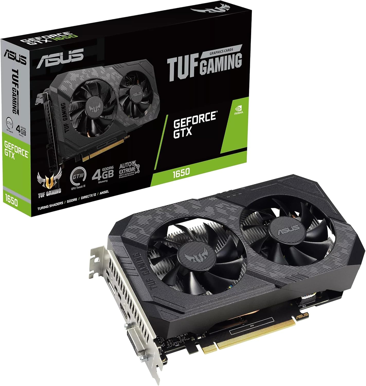ASUS TUF Gaming NVIDIA GeForce RTX 1650 V2 Scheda Grafica, 4 GB GDDR6X ...